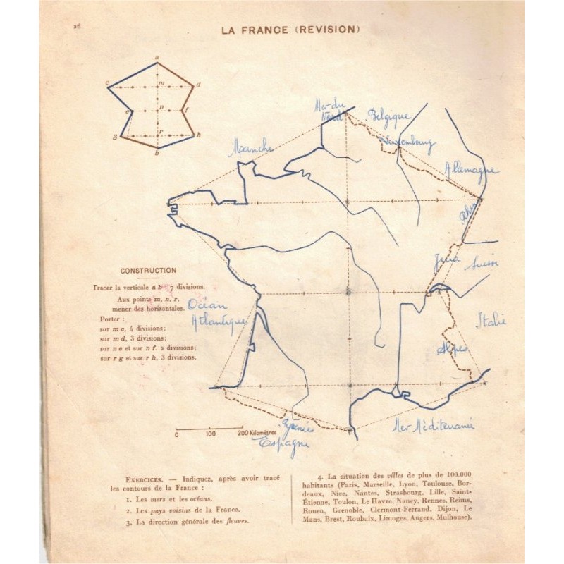Cahier de cartographie, France & pays d'expression française, Fraysse ...