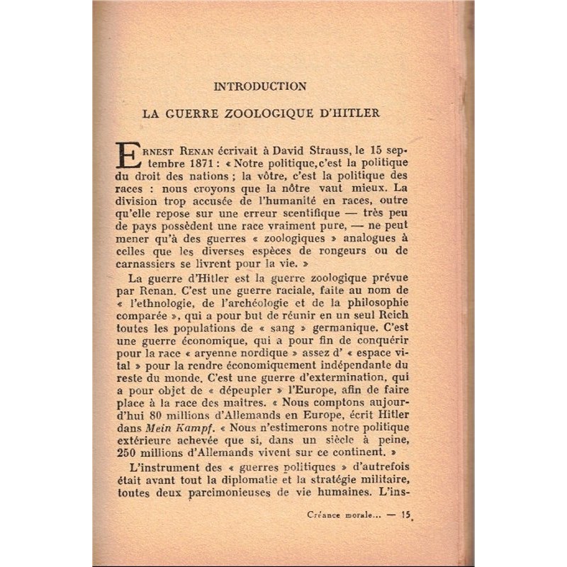 Créance morale de la France, Louis Rougier, 1946 - 2e guerre mondiale ...