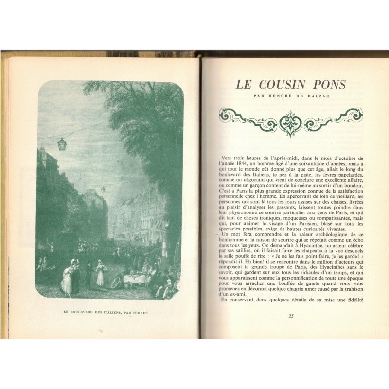 Le Cousin Pons, Honoré de Balzac, 1959 - vénalité, Scènes de la vie ...