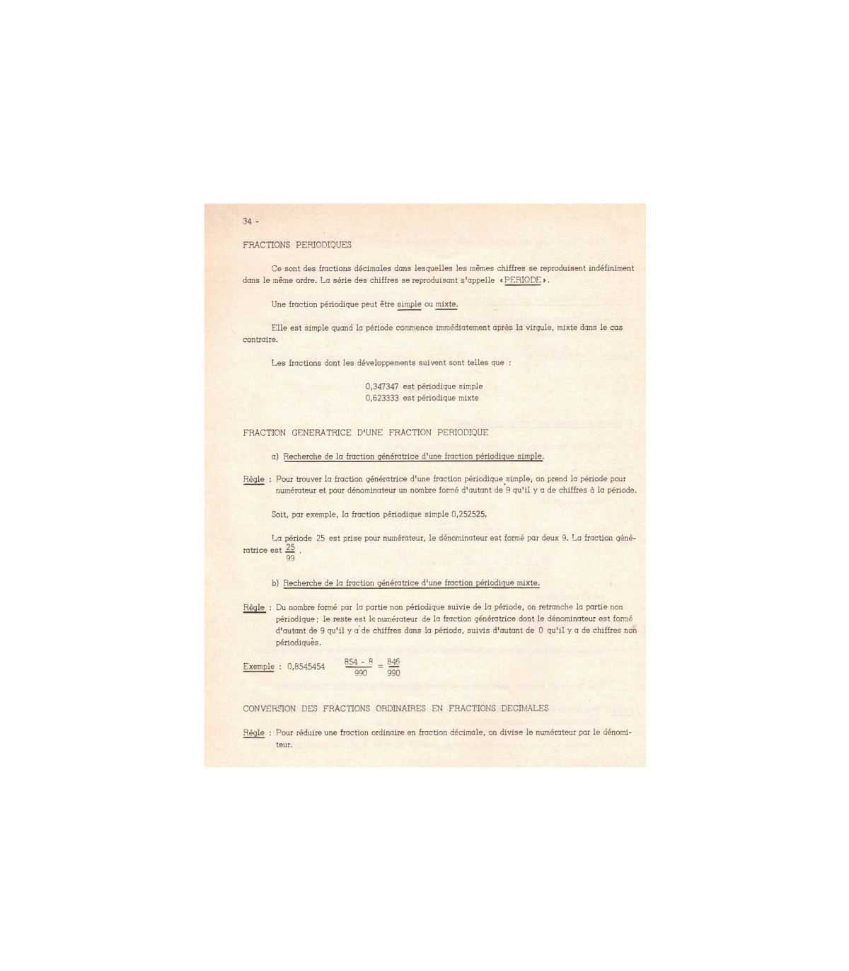 Cours d'arithmétique, et Questionnaire d'application, Institut moderne ...