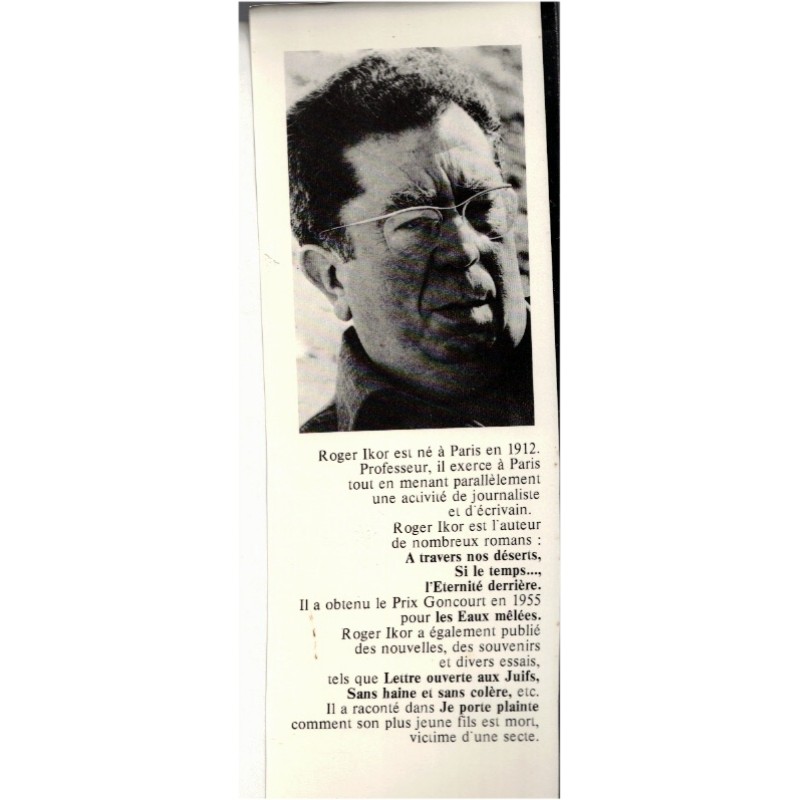 La tête du poisson, les sectes un mal de civilisation, Roger Ikor, 1984 ...