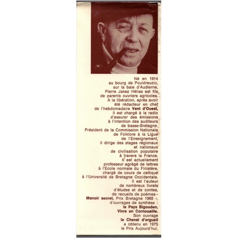Le cheval d'orgueil, Pierre Jakez Helias, 1983 - mémoires d'un Breton, pays bigouden, Bretagne,