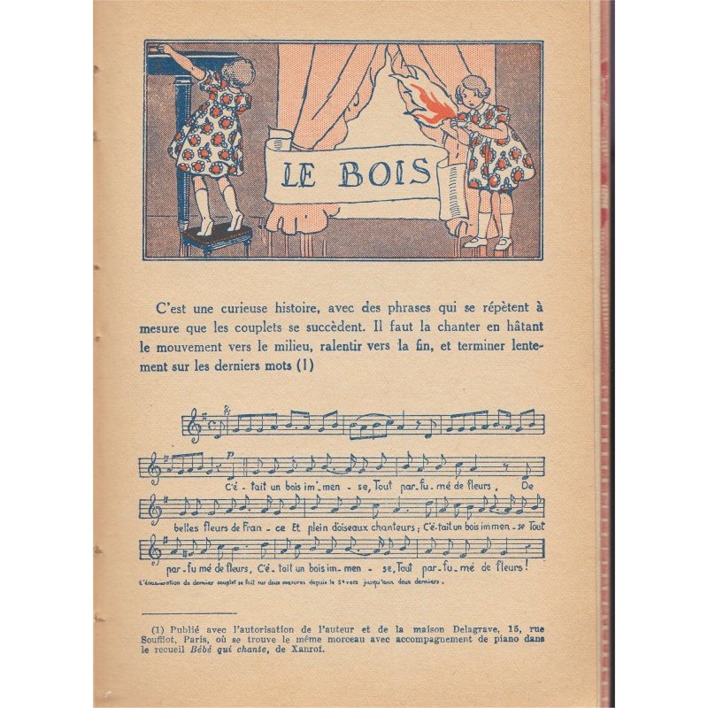 Chants français, Bonnafous, les livres roses pour la jeunesse, 1941 ...