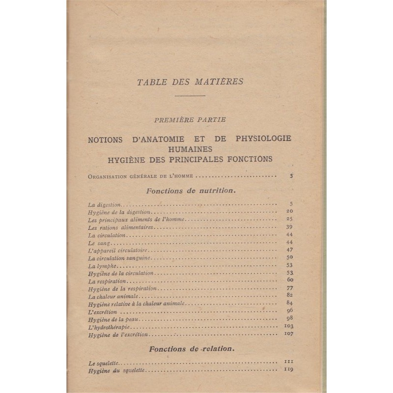 Anatomie et physiologie humaines, microbiologie, hygiène, classe 3e ...
