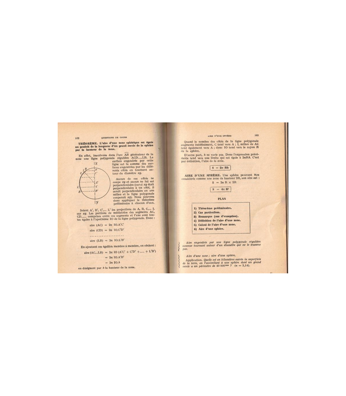 Questions de cours de mathématiques, bac 1ère partie, programmes 18 ...