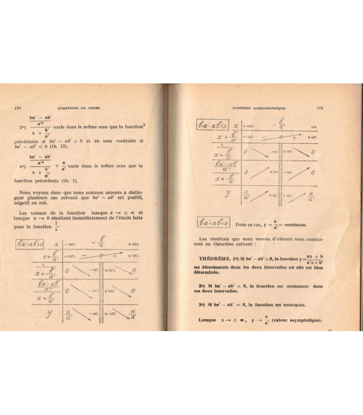 Questions de cours de mathématiques, bac 1ère partie, programmes 18 ...