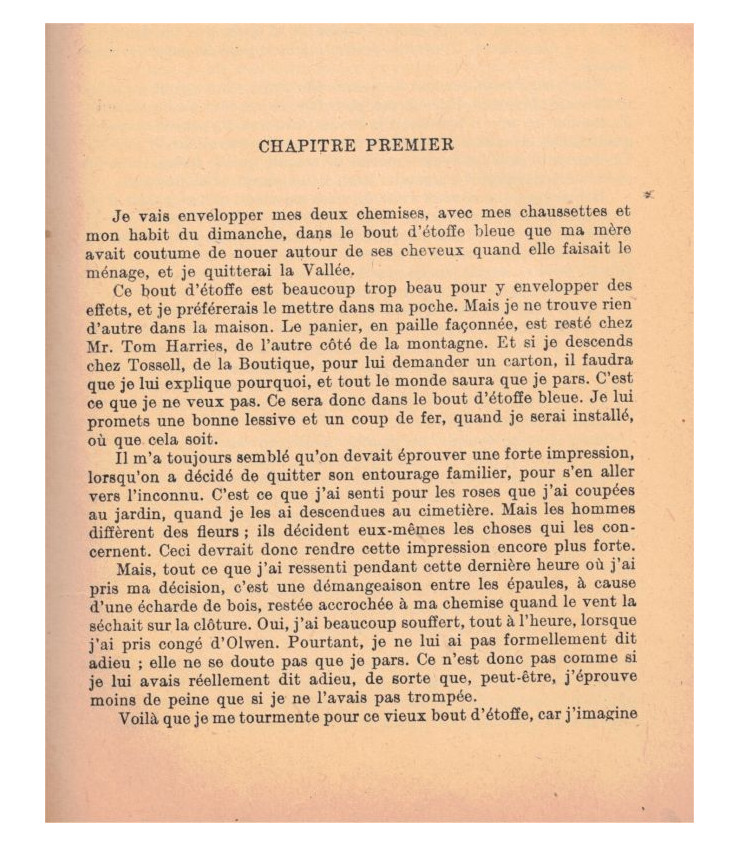 Qu'elle était verte ma vallée, Richard Llewellyn, 1947 - Pays de Galles ...