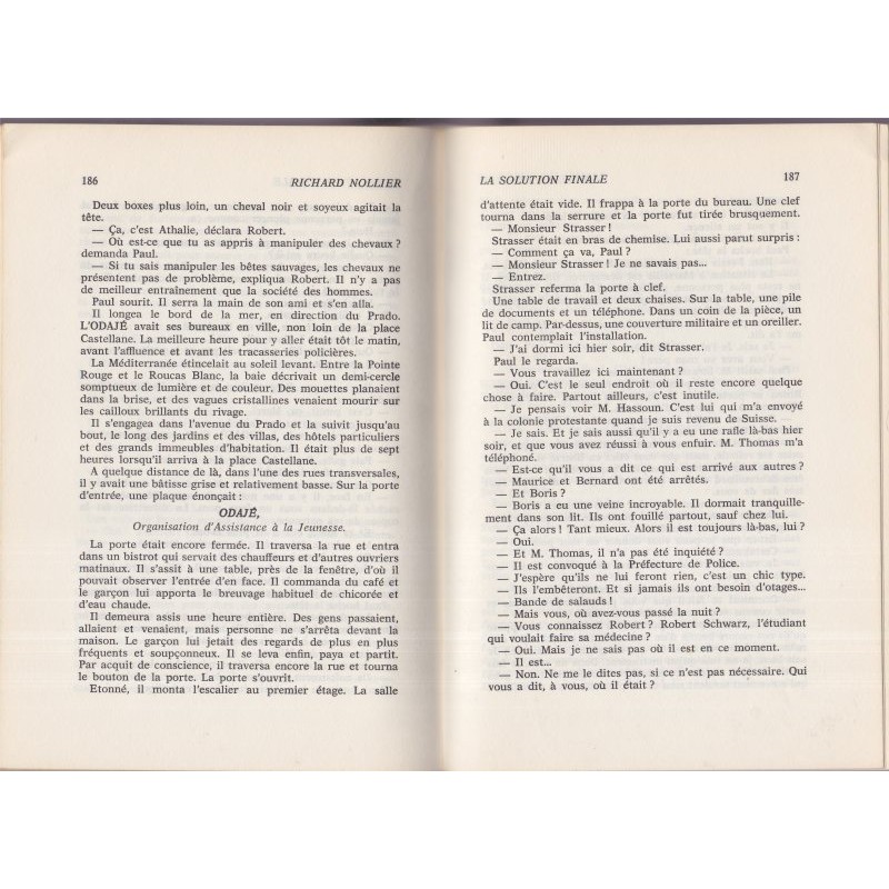 La solution finale, Richard Nollier, 1966 - roman, Shoah, 2e guerre ...