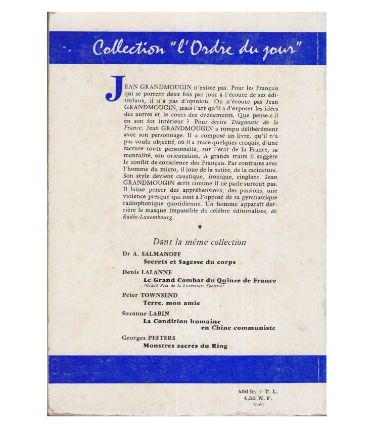 Diagnostic de la France, Jean Grandmougin, 1959 - radio, Radio ...